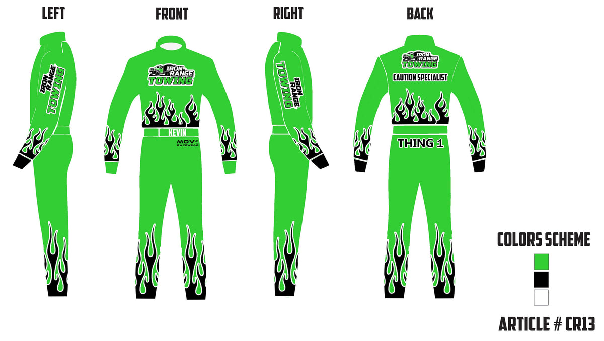 Custom made car racing suit. SFI 3.2A/5 approved double layer suit for ...