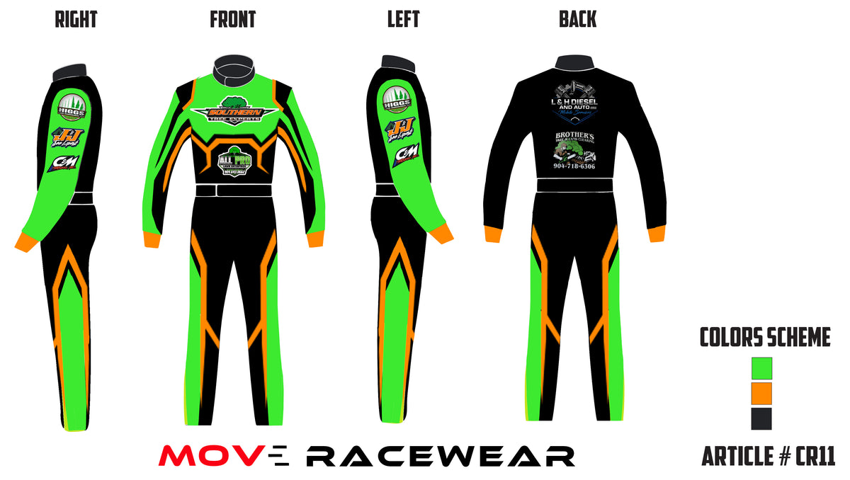 Custom made car racing suit, SFI 3.2A/5 approved Double layer suit. (B ...